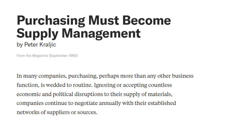 Kraljic Matrix for Supplier Segmentation Explained